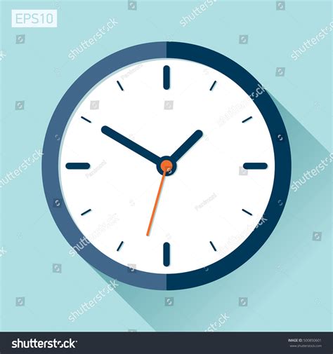 Clock Icon Flat Style Timer On Stock Vector Royalty Free Shutterstock