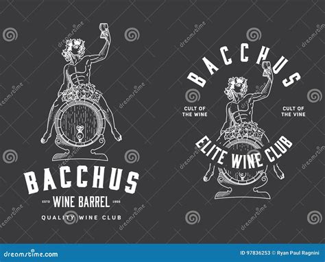 Bacchus Vintage Illustration Cartoon Vector 163221159