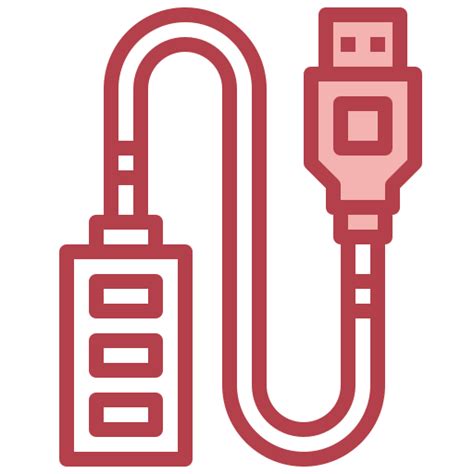Usb Port Surang Red Icon