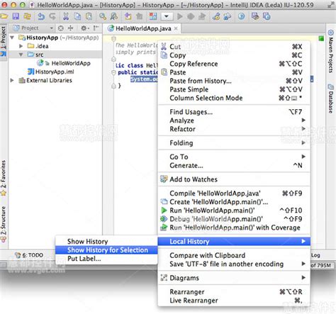 Java开发工具intellij Idea本地历史记录的使用方法有什么软件能实现idea本地历史的功能么有的话有哪些是开源免费的呢介绍