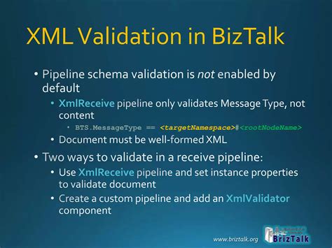 Schema Validation In Biztalk 2010 Ppt