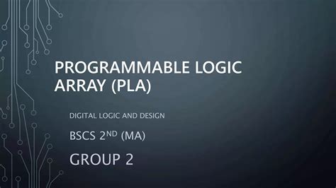 Programmable Logic Array Pla Pptx Programming Languages Computing