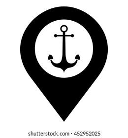Colored Map Pointer Symbol Anchor Sea Stock Vector Royalty Free 544746037 Shutterstock