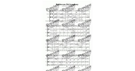 Beethovens 5th Symphony 1st Movement String Quartet Sheet Music