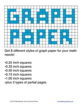 Graph Paper Templates Different Sizes And Styles Of Graph Paper
