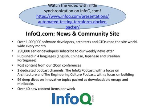 automated testing for terraform docker packer kubernetes and more ppt