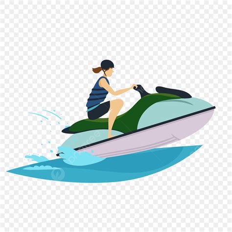 제트 스키 소녀 고속 Png 벡터 투명 배경 제트 스키 극단 스포츠 Png 일러스트 및 벡터 에 대한 무료 다운로드 Pngtree