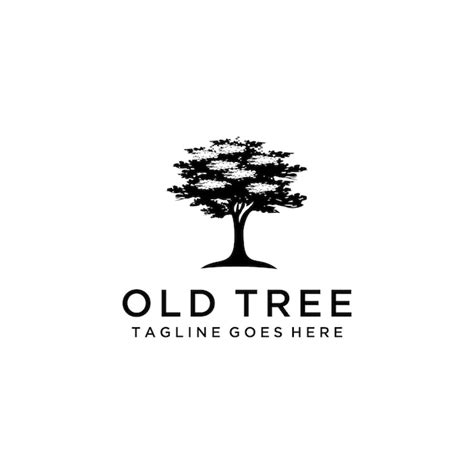 Premium Vector Illustration Luxury Old Tree Sign Logo Design Vintage