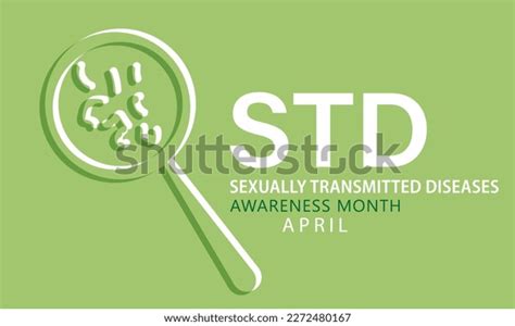 April Sexually Transmitted Diseases Awareness Month Stock Vector