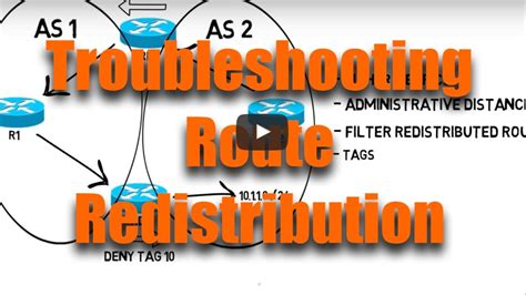 troubleshooting route redistribution