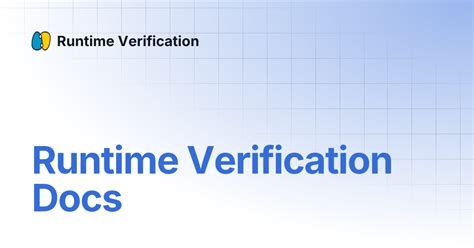 Runtime Verification Docs Runtime Verification