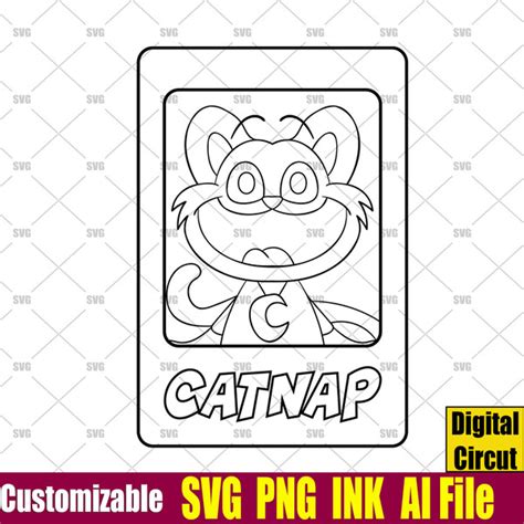 Card Humanized Catnap From Poppy Playtime Svg Smiling Critte Inspire