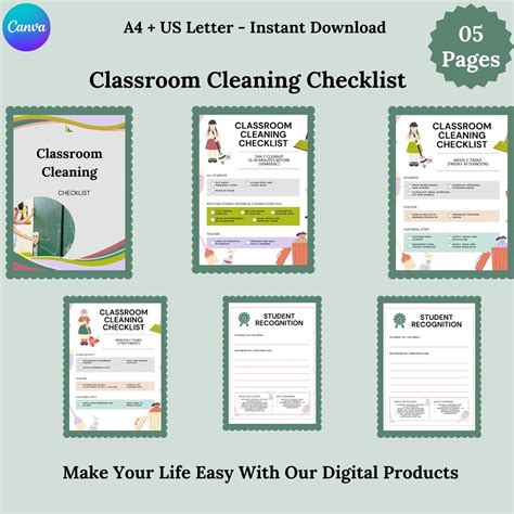 Classroom Cleaning Chart Classroom Cleaning Checklist Weekly To Do