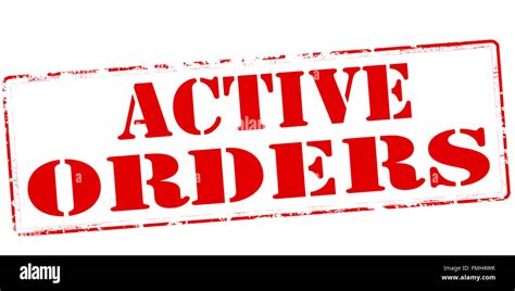 Rubber Stamp With Text Active Orders Inside Vector Illustration Stock