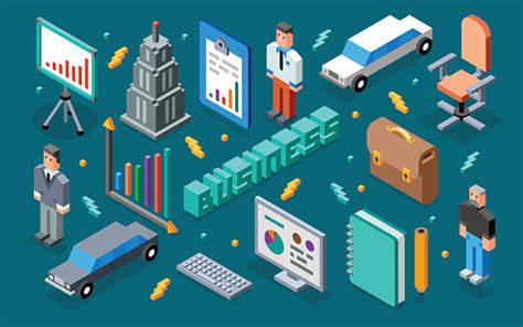 비즈니스 3d 아이소메트릭 그림입니다 낮은 폴 리 플랫 디자인입니다 개념에 대한 스톡 벡터 아트 및 기타 이미지 개념