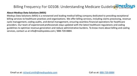 Ppt Billing Frequency For G0108 Understanding Medicare Guidelines Powerpoint Presentation Id