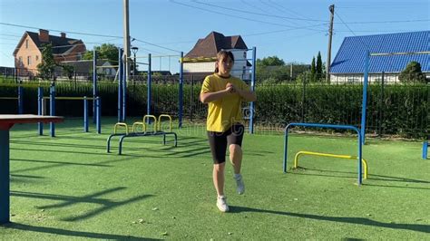 A Morning Warm Up Routine At The Outdoor Gym Stock Footage Video Of Activity Discipline