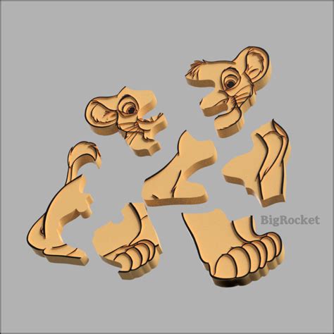 Stl File Simba Puzzle 🧩・3d Printable Model To Download・cults