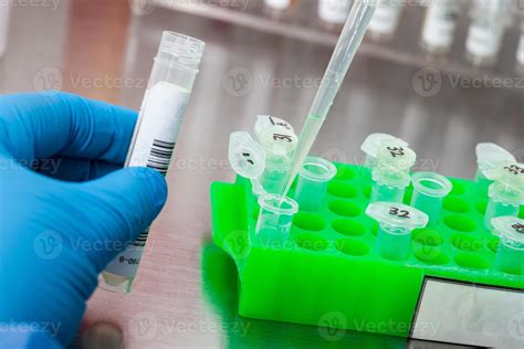 Closeup Of A Scientist Extracting Dna Using The Spin Column Based Nucleic Acid Purification