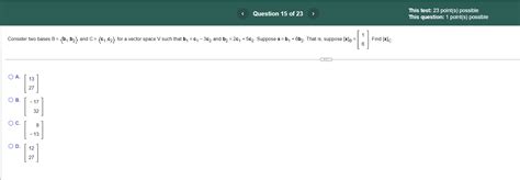 Solved Consider Two Bases B B1 B2 And C C1 C2 For A Chegg Com