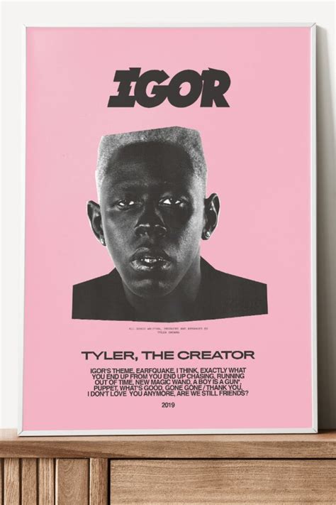 Tyler The Creator Poster Tyler The Creator Igor Poster Igor Etsy