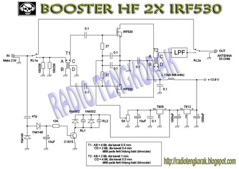 Radio Tengkorak Booster Hf Mosfet 2 X Irf530 Pushpull