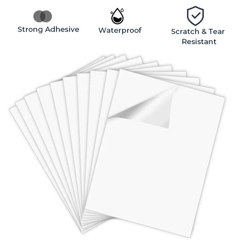 인쇄용 비닐 스티커 용지 A4 셀프 접착 복사 용지 잉크젯 프린터 Diy 공예용 10 장 티몬