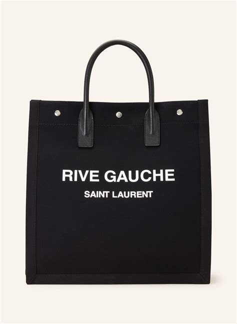 SAINT LAURENT Shopper RIVE GAUCHE in schwarz/ weiss