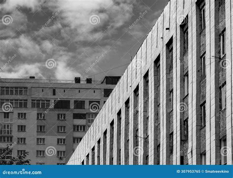 Old Soviet Buildings Khrushchev Panel Houses Constructivism Architecture Stock Image Image