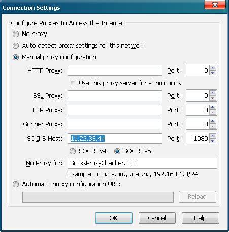 FTP Proxy MIRC Proxy Socks Proxy Settings Of FTP IRC Email Outlook