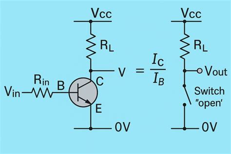 In The Circuit Shown The Npn Transistor Operates As A Switch When The Transistor Is In The