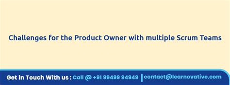 Challenges For The Product Owner With Multiple Scrum Teams Learnovative