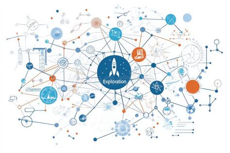 Exploration Concepts Illustrated With Interconnected Symbols And Scientific Elements Stock