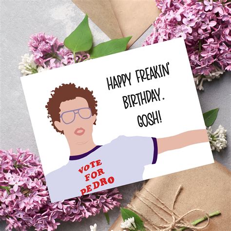 Funny Birthday Card Napoleon Dynamite Card Vote For Pedro Printable