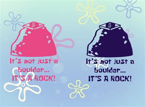 Spongebob Squarepants Its Not Just A Boulder Its A Rock Funny Character Vinyl Sticker Decal