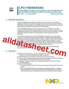LPC1768 Datasheet PDF NXP Semiconductors