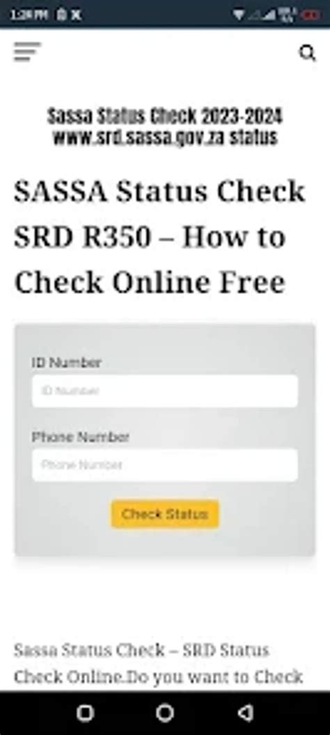 Sassa Srd R350 Status Guide For Android Download