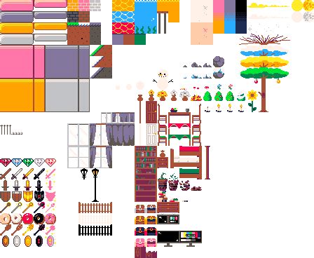 16x16 Pico 8 Sprite Sheet By Prettypinkpansy