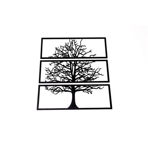 Картина от 3 части с дървото на живота черна 830 мм Х 500 мм Emag Bg