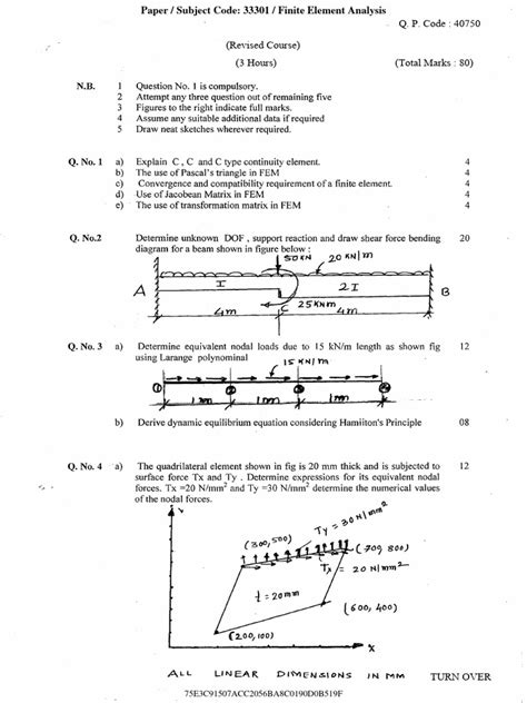 Mecivil Engg Structural Engg Subject Sem Ii Choice Base Finite Element Analysis Pdf