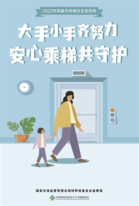 2022年质量月电梯安全宣传周海报 通知公告 特种设备图片征集库