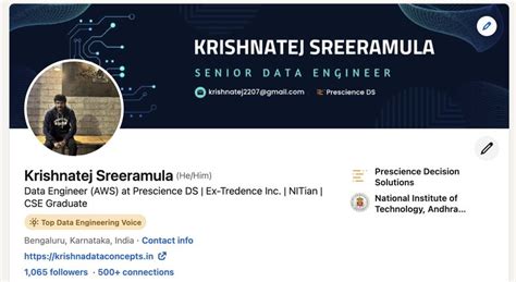 Krishnatej Sreeramula On Linkedin Topdataengineeringvoice Dataengineering