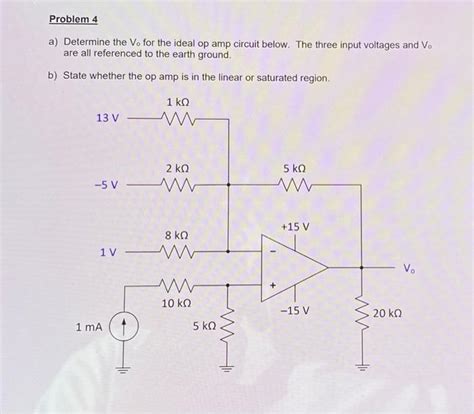 Solved Problem 4 A Determine The Vo For The Ideal Op Chegg Com
