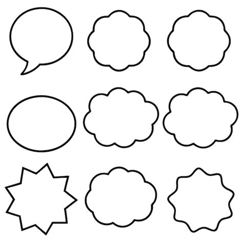 Nine Different Shapes For Text Or Images Premium Ai Generated Vector