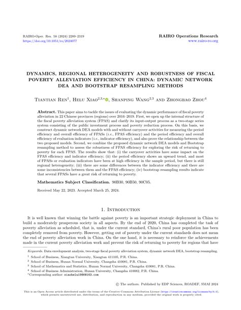 PDF Dynamics Regional Heterogeneity And Robustness Of Fiscal Poverty