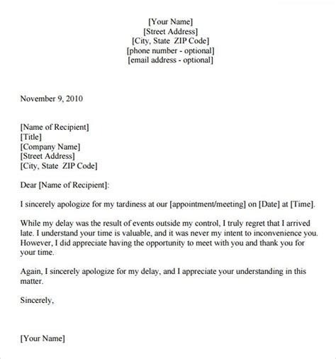 How To Write A Apology Letter For Being Late Allingham Script