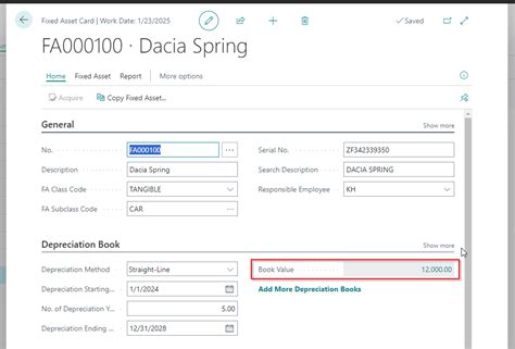 how to create and purchase fixed assets in business central