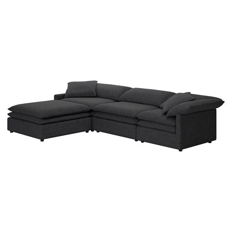 Mattea 4 Piece Sectional Sofa With Left Arm Bloce Noir Cb2