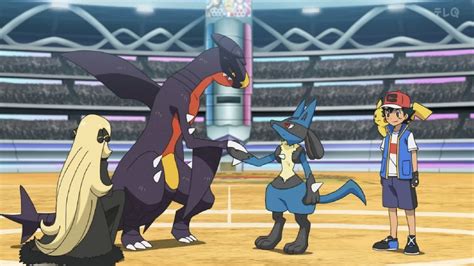 Pokemon Ultimate Journeys Ash Beats Cynthia In Heated Mega Battle