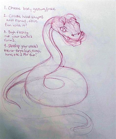 How To Draw A Snake Reptile Sketch Tutorial Eroppa